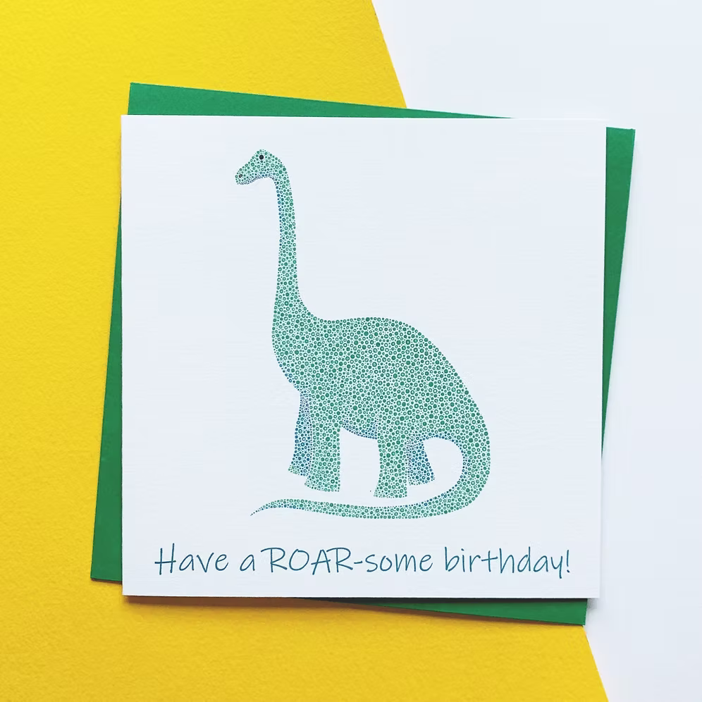 Dinosaur card – Honey Dot Designs